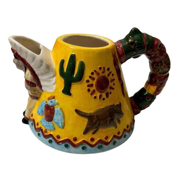 Dining | Vintage 1993 Omnibus Ceramic Teepee Tea Pot 22oz | Poshmark